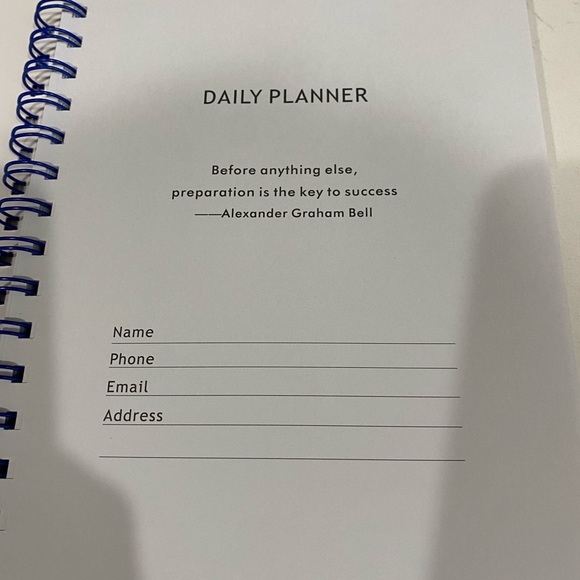 unbranded | Office | New Dark Blue Non Dated Daily Planner Journal Log ...